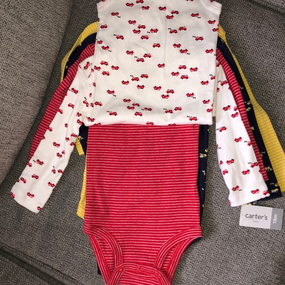 Carter's | One Pieces | Nwt Carters 4 Pack Long Sleeved Onesies | Poshmark